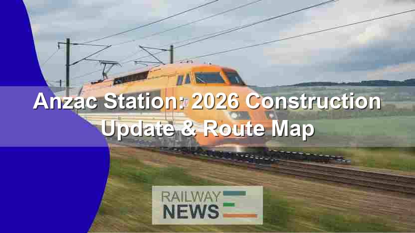 Anzac Station: 2026 Construction Update & Route Map - Railway News